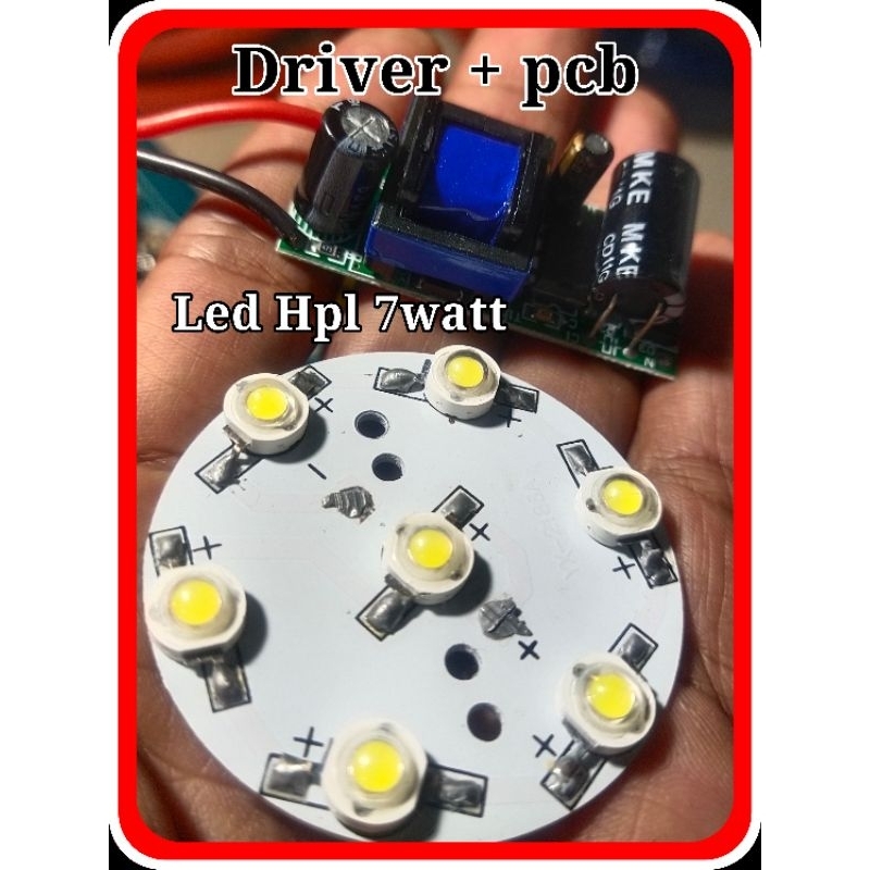 Jual Driver + pcb led hpl 7watt | Shopee Indonesia