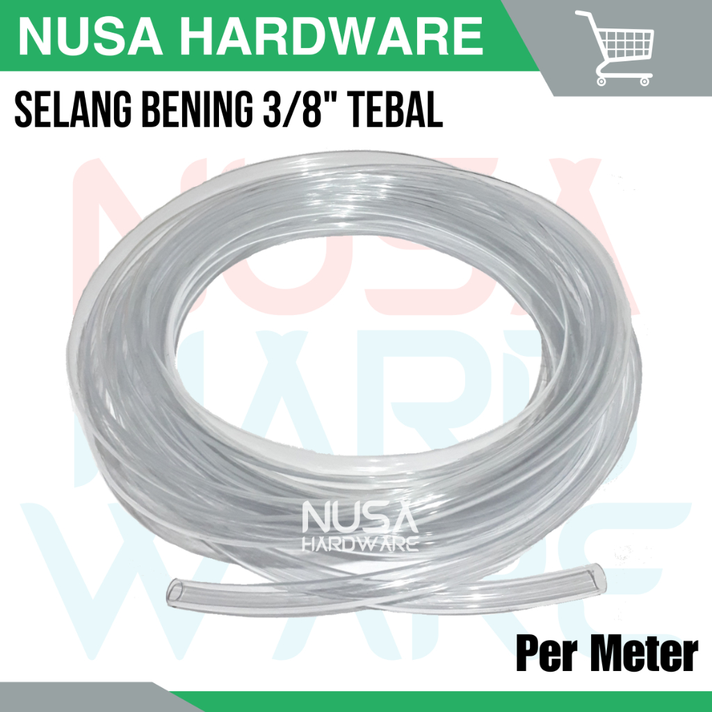 Jual Selang Air 3/8 Bening Tebal Transparant Per Meter Waterpass ...