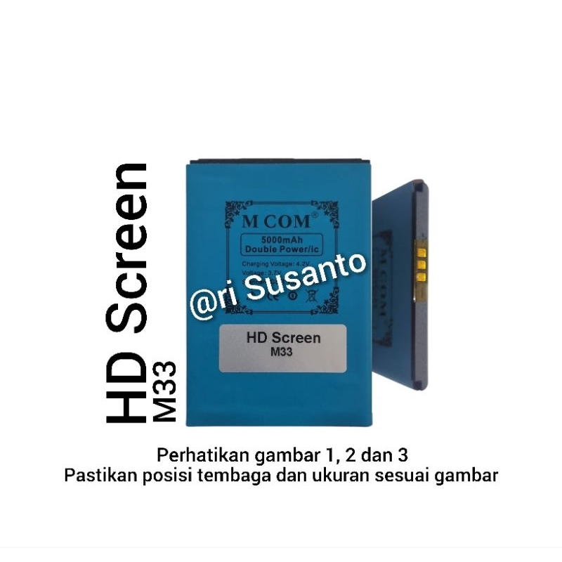 Jual Baterai MCOM for HD Screen M33 Double Power 5000mAh batere batre batrai battery | Shopee ...