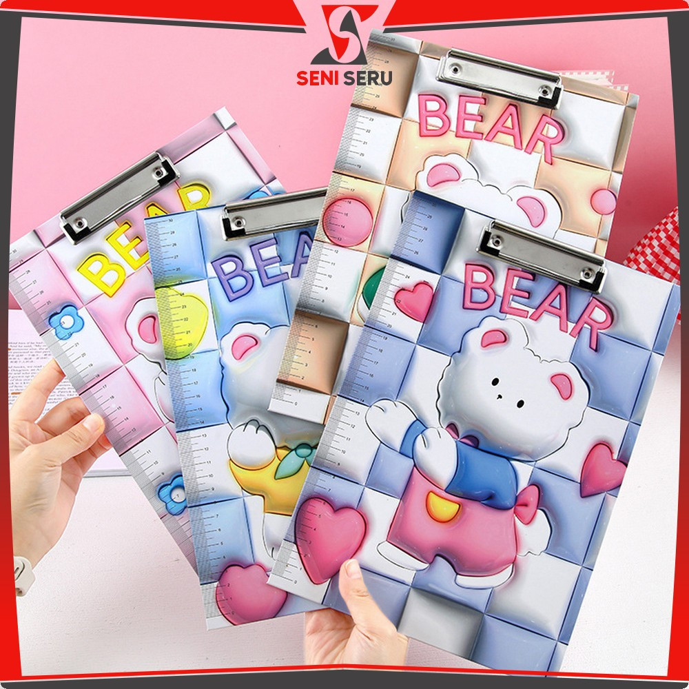 Jual Papan Ujian A4 Clipboard Karakter 3D / Papan Jalan Papan Ujian ...