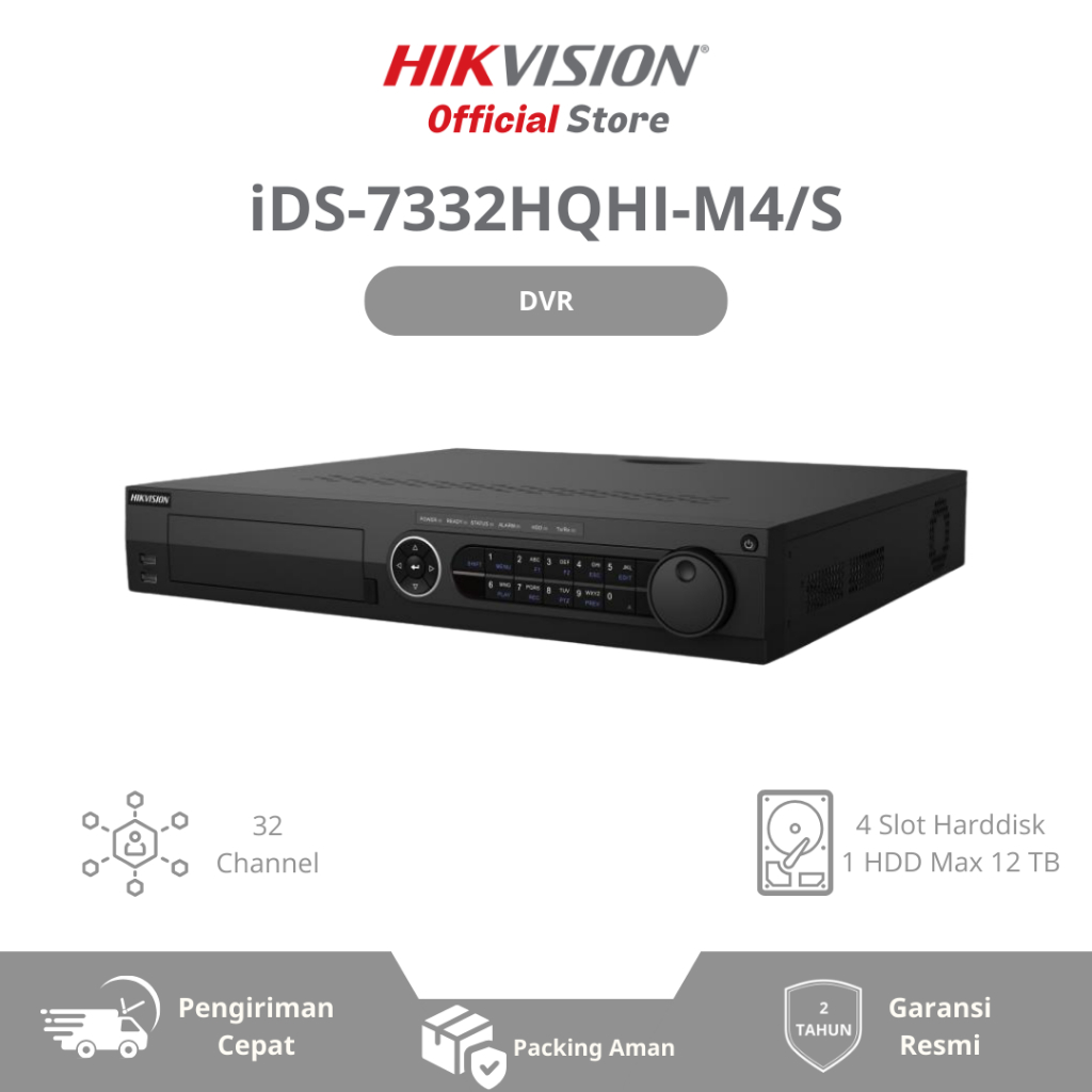 Jual HIKVISION - iDS-7332HQHI-M4/S DVR 32-ch 1080p 1.5U H.265 AcuSense ...