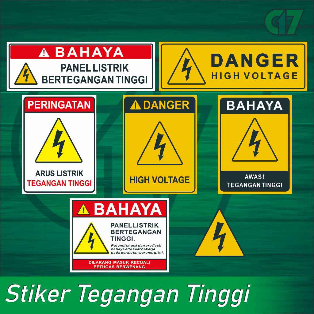Jual Stiker Peringatan Panel Listrik Tegangan Tinggi | Stiker Listrik ...