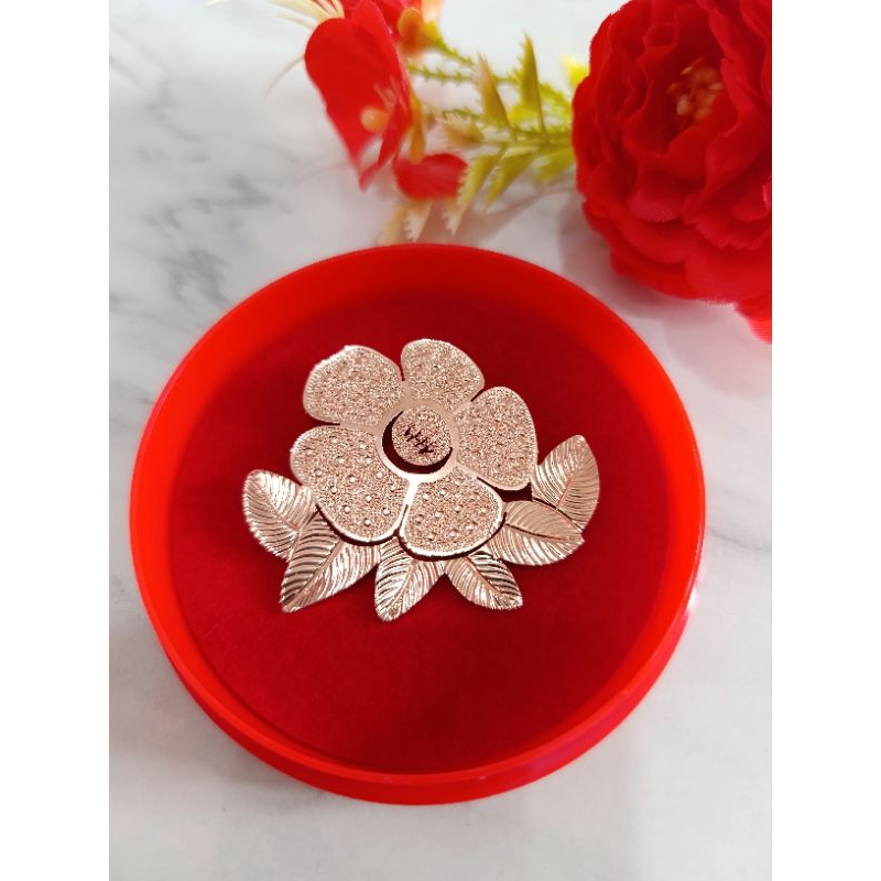 Jual bros Rafflesia/souvenir khas bengkulu/bros premium/pin motif bunga ...