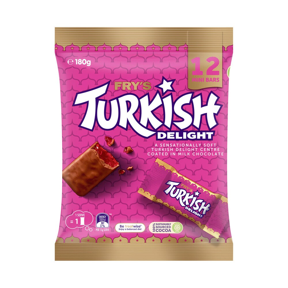 Jual Cadbury Fry's Turkish Delight Chocolate Sharepack 12 Pack | 180g ...