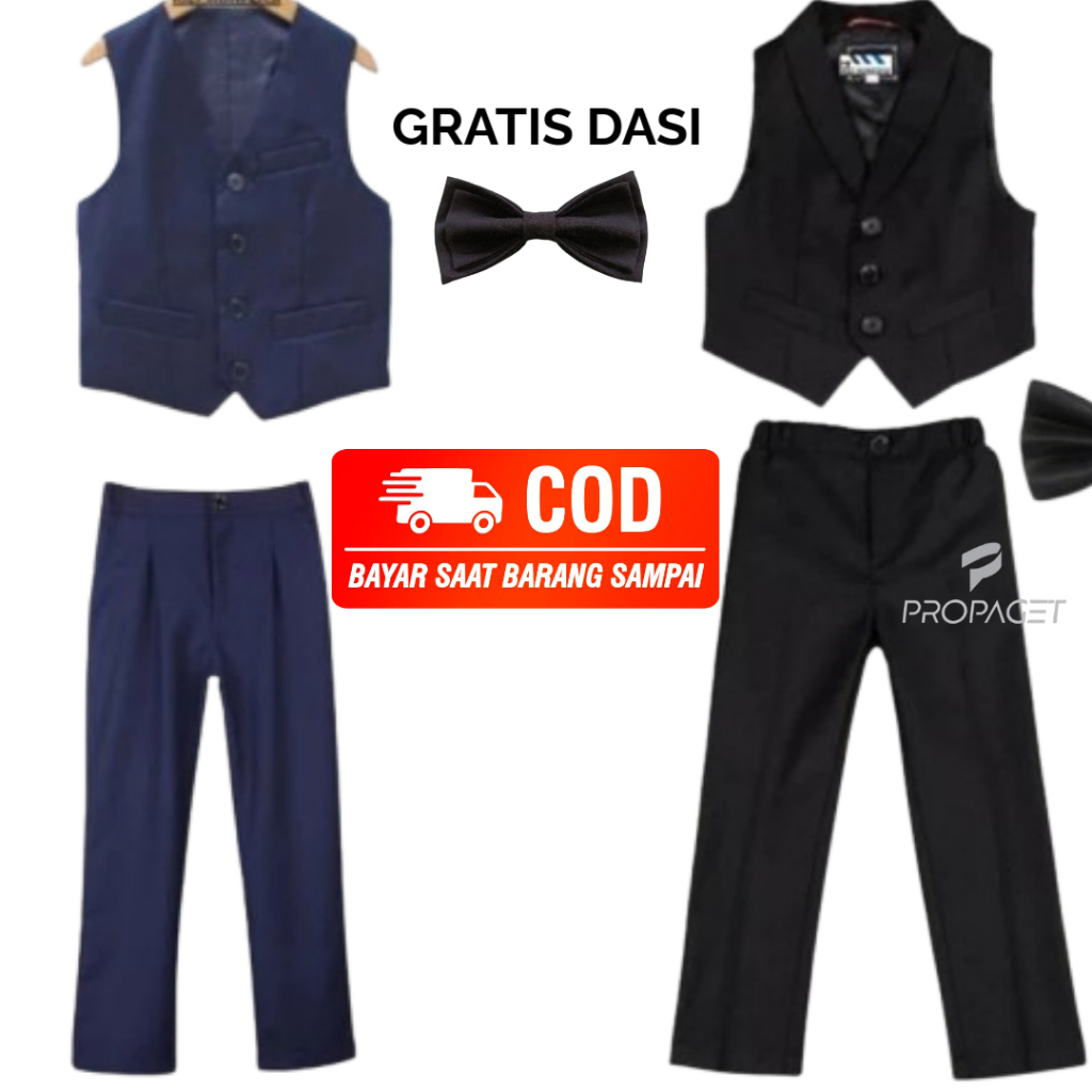 Jual Setelan Celana Rompi Anak Gratis Dasi | Shopee Indonesia