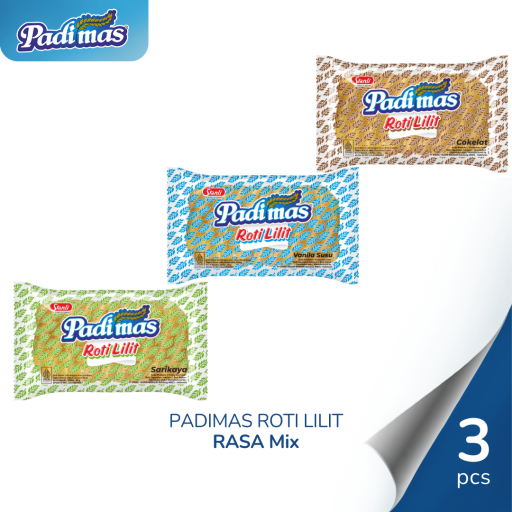 Jual Roti Lilit Padimas 3 Pcs (Coklat, Pandan, Vanilla Susu) | Shopee ...
