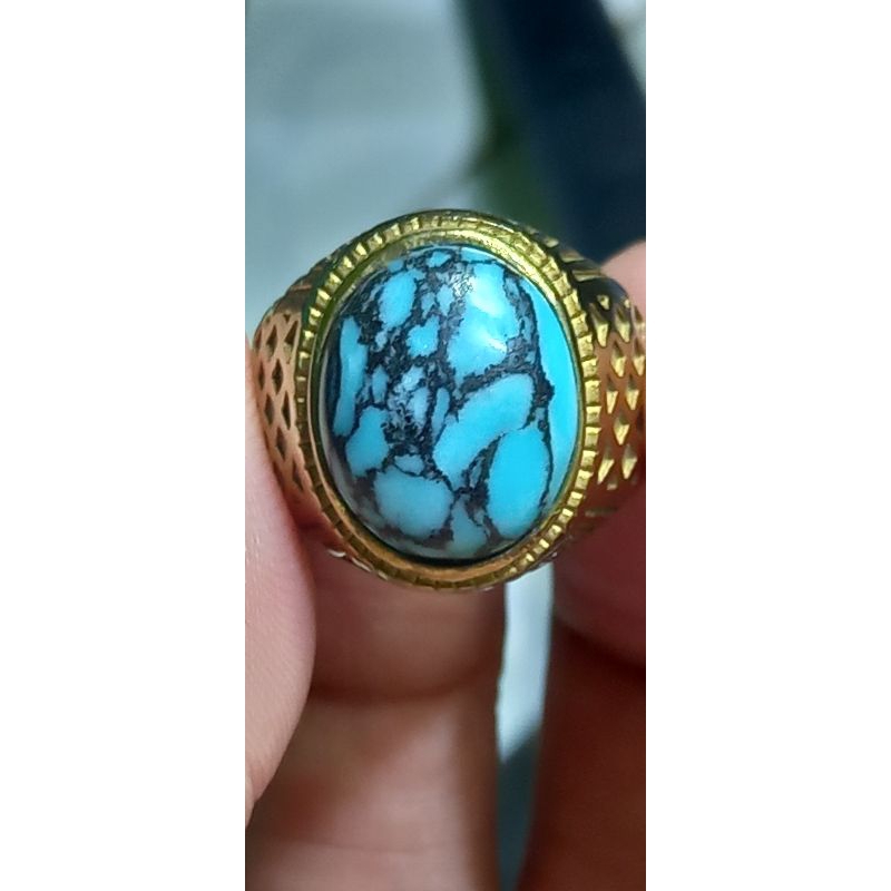 Jual BATU AKIK PIRUS XINJIANG/HUBEI RING TITANIUM | Shopee Indonesia