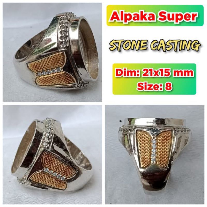 Jual emban batu akik dan permata alpaka super stone casting tabur ...