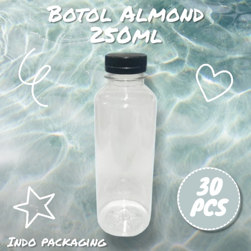 Jual BOTOL ALMOND 250 ML SN (35 PCS) PACKING KARDUS | Shopee Indonesia