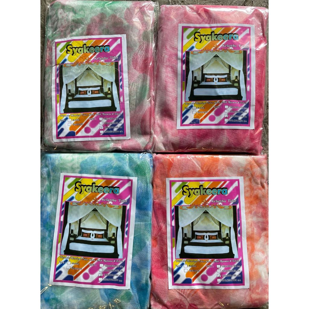 Jual KELAMBU TIDUR MODERN ANTI NYAMUK MERK SYAKEERA MOTIF BUNGA UKURAN ...