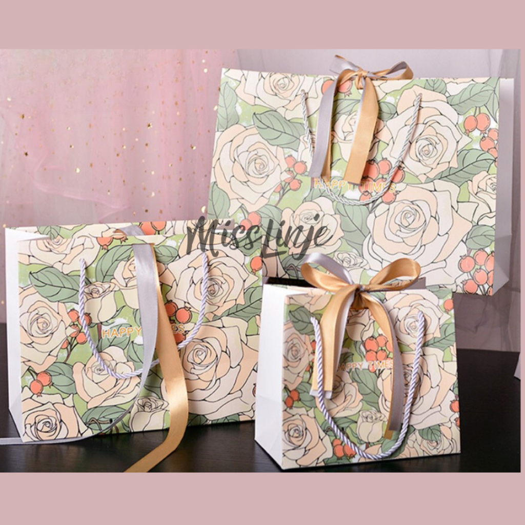Jual Paper Bag Paperbag Kantong Karton Tas Hampers Goodie bag Flower ...