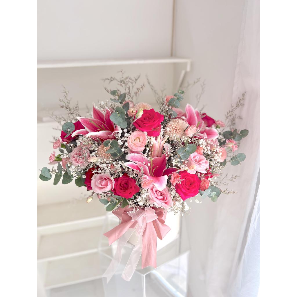 Jual FRESH BLOOM BOX MEDIUM SIZE - BOX BUNGA BLOOM BOX FLOWER BOX FRESH FLOWER BOX KOTAK BUNGA ...