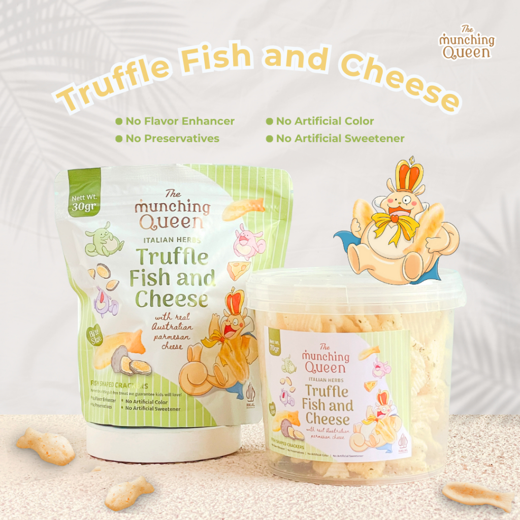 Jual Munching Queen : Truffle Fish and Cheese with Italian Herbs Snack ...