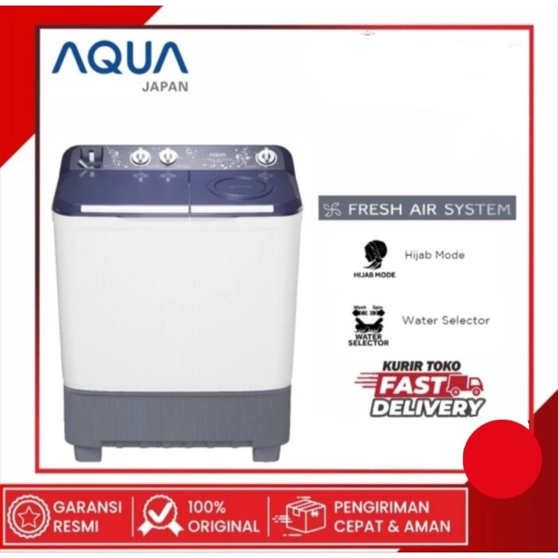 Jual MESIN CUCI AQUA 2 TABUNG 10KG QW-1030HT TWIN TUB 10KG AQUA JAPAN ...