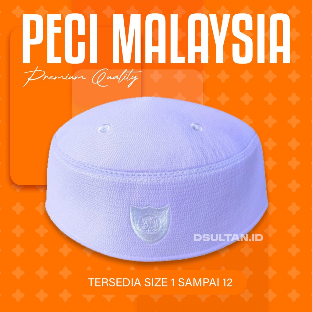 Jual Peci Putih Malaysia Kopyah Kualitas Bahan Premium Pria Dewasa ...