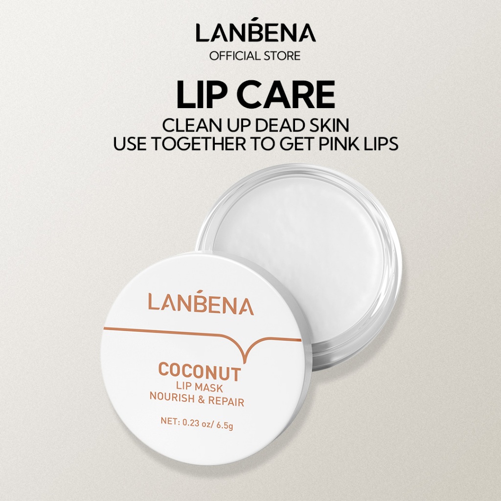 Jual LANBENA COCONUT Lip Mask Lip Balm - Melembabkan Lip Scrub ...