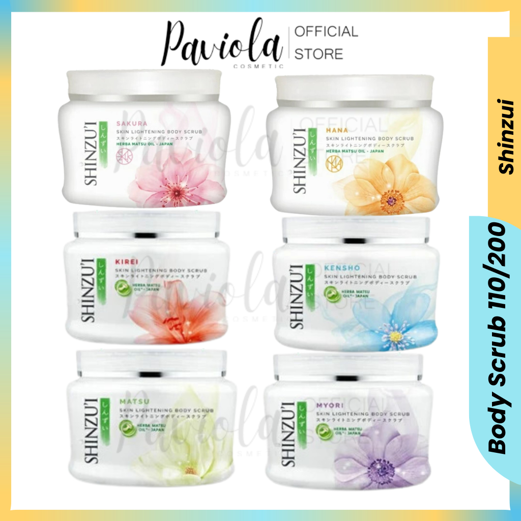 Jual Shinzui Body Scrub Skin Lightening 110g 200g - Lulur Shinzui Scrub ...