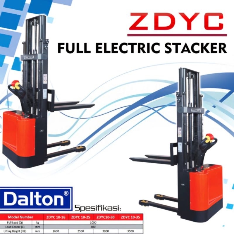 Jual Hand Stacker Full Electric Elektrik Dalton 1,5Ton 2Ton 1,6Meter ...