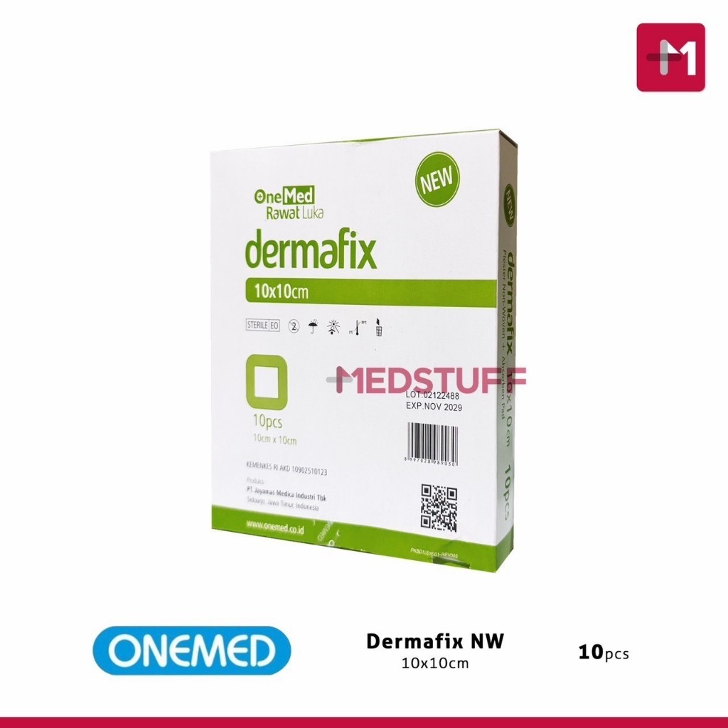 Jual Dermafix NON WOVEN 10x10cm isi 10s Plester Luka Onemed Plester ...