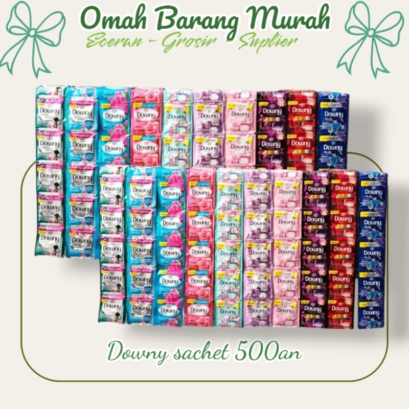 Jual Downy sachet renceng Rp.500 isi 10ml /8ml x 12 pcs | Shopee Indonesia