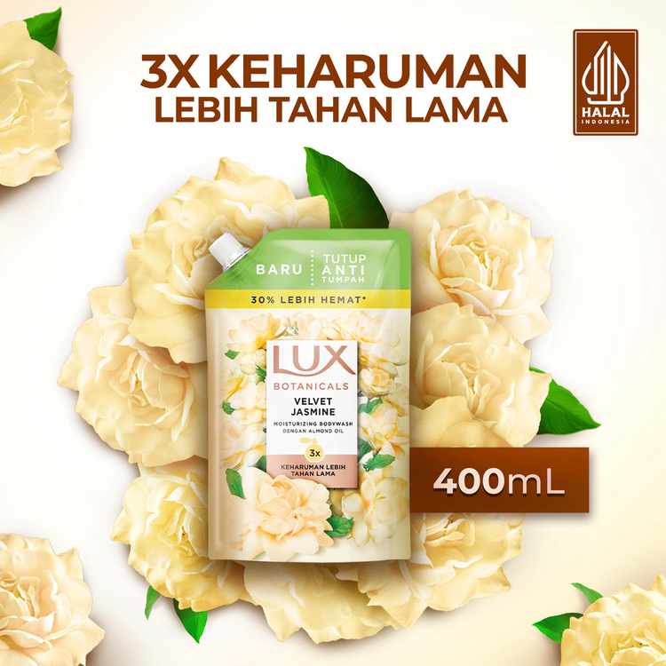 Jual Lux Botanicals Body Wash Refill Velvet Jasmine Kulit Halus 400ml | Shopee Indonesia