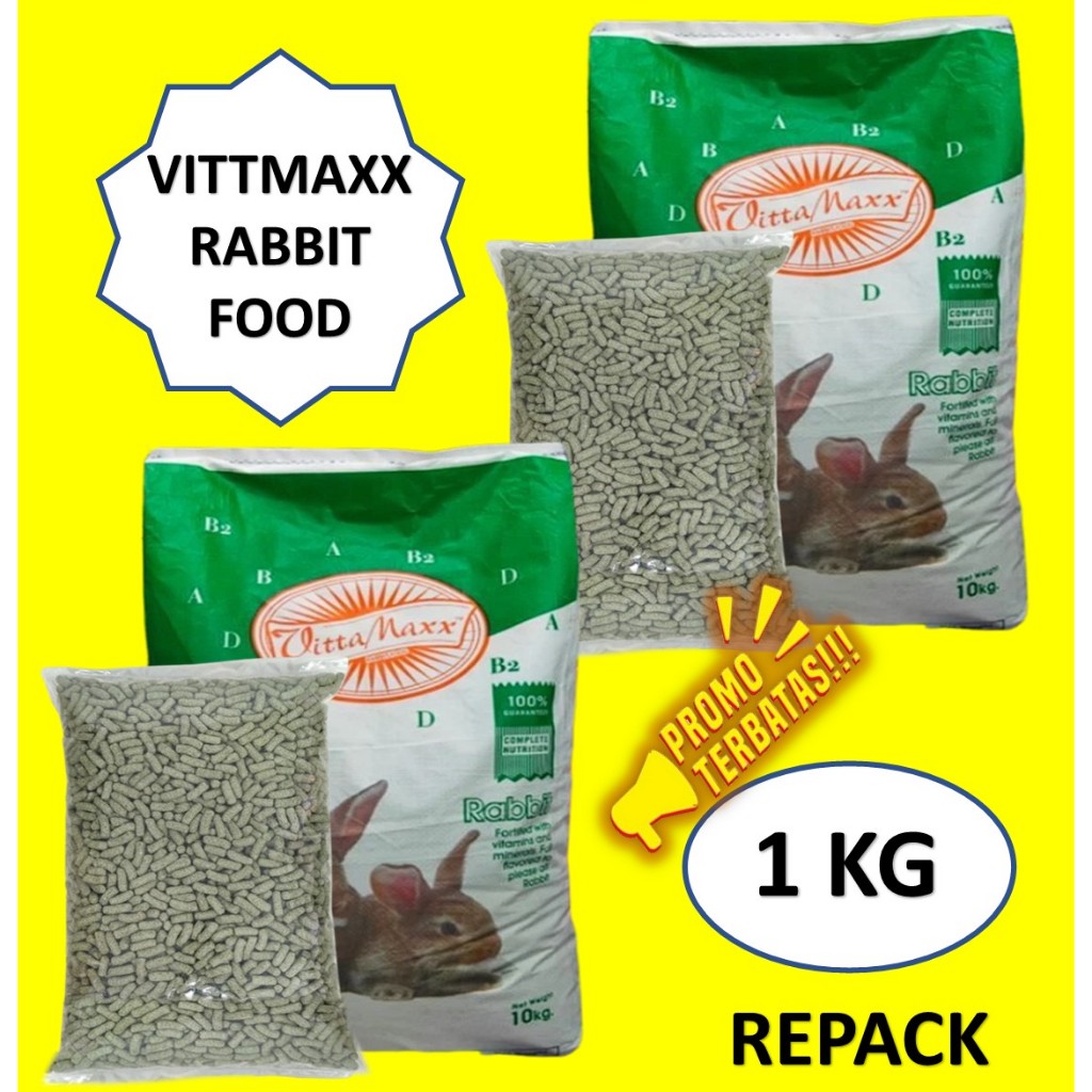 Jual VITTAMAX Makanan Kelinci 1kg Vitamax Rabbit Food Repack 1 kg ...