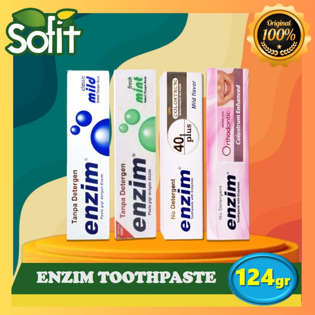 Jual Enzim Odol Isi 124gr / Toothpaste / Pasta Gigi / Fresh Mint / Mild ...