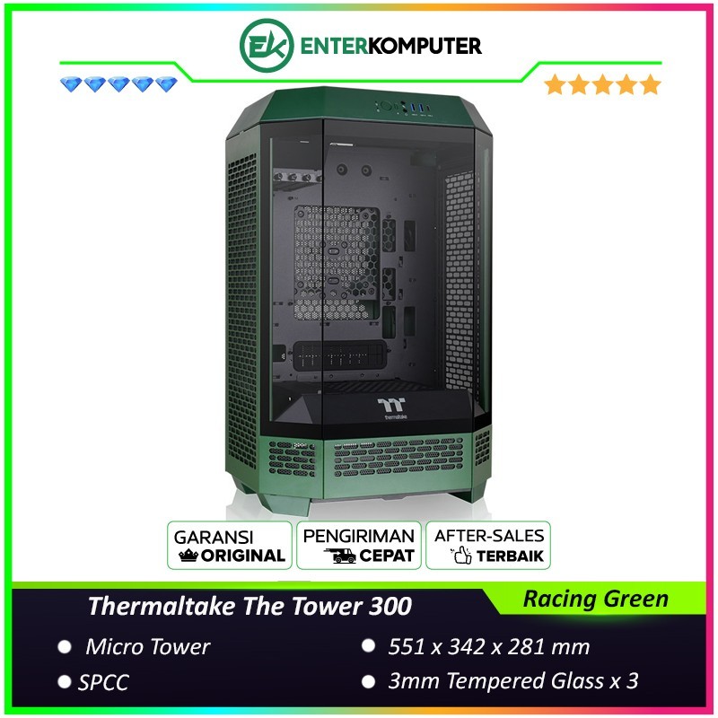 Jual Thermaltake The Tower 300 Racing Green Classic Vertical Micro ...