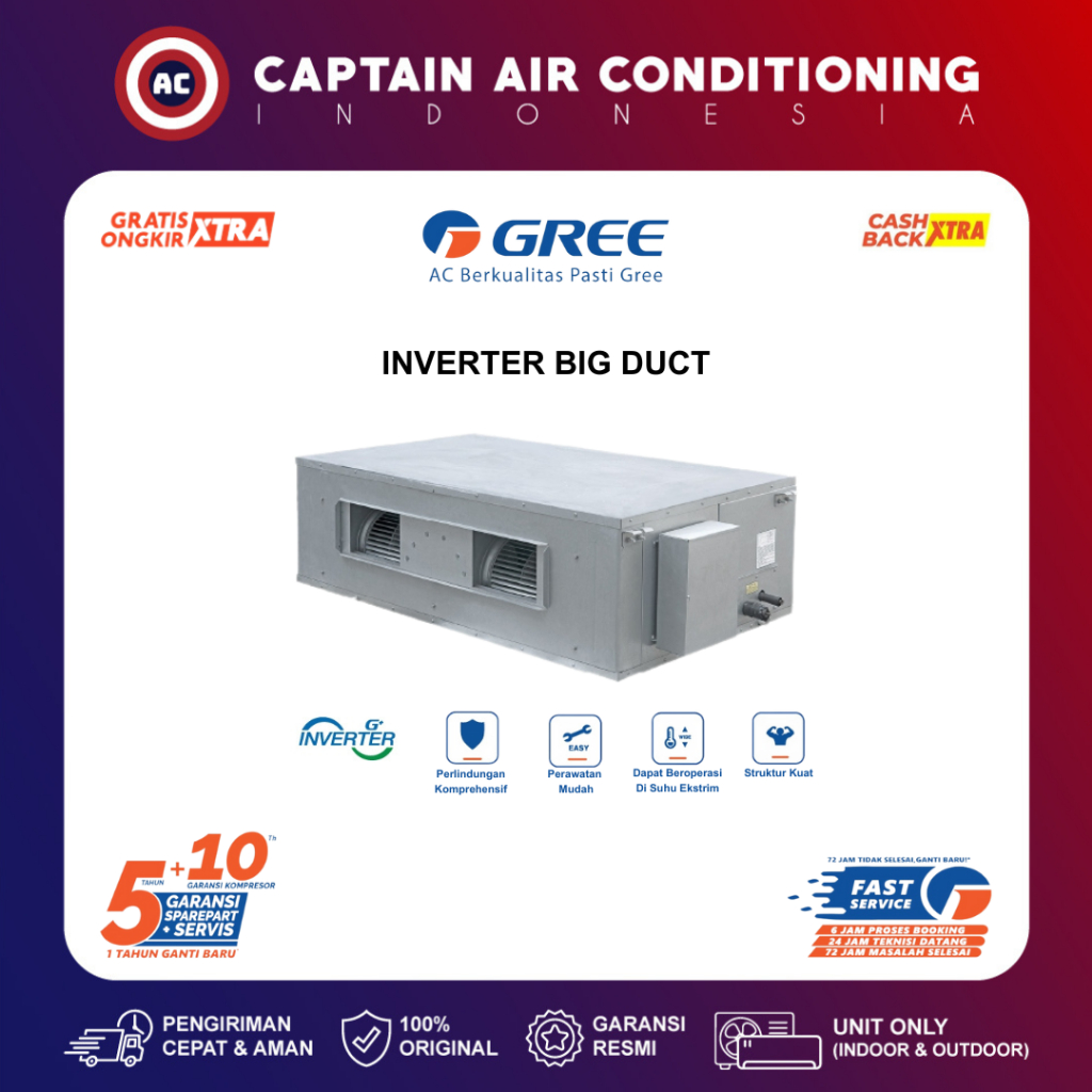 Jual GREE AC Big Duct Inverter FGR-20PD/DNA-X 8 PK (3 Phase) | Shopee ...