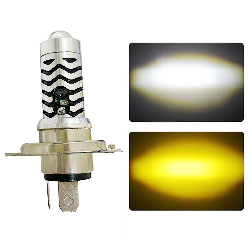 Jual Bohlam Lampu Depan H4 Laser Gun Lampu Utama Motor Kuning Putih Senja Biru | Shopee Indonesia