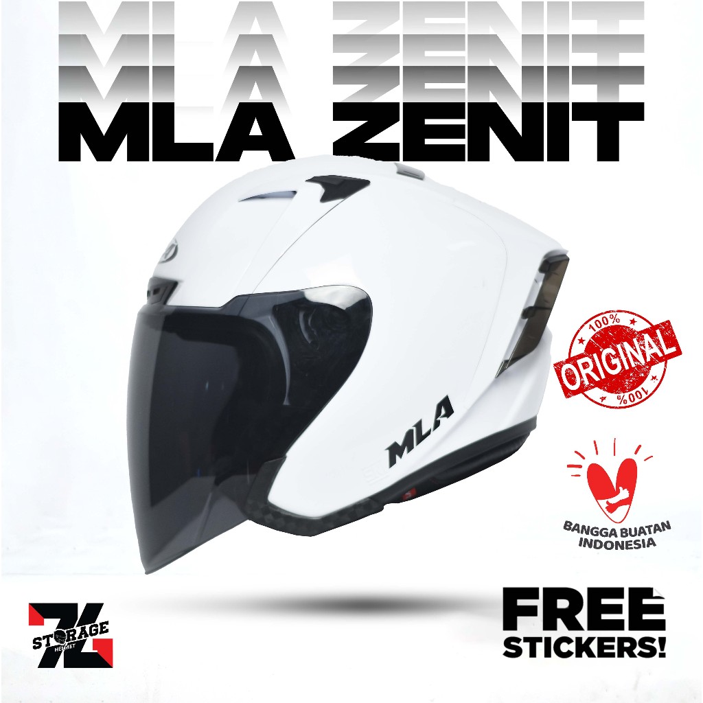 Jual Helm Half Face MLA ZENIT Original Murah Berkualitas | Shopee Indonesia