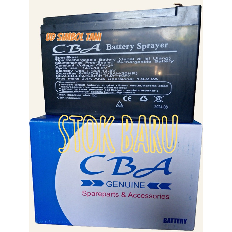 Jual AKI SEPRAYER POMPA ELEKTRIK CBA 12 V 8 AH ( stok baru !! ) | Shopee Indonesia