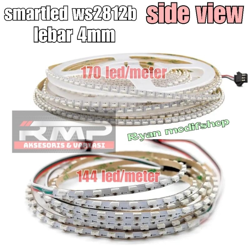 Jual lampu led strip ws2812b side view 170 led dan 144 led per meter ...