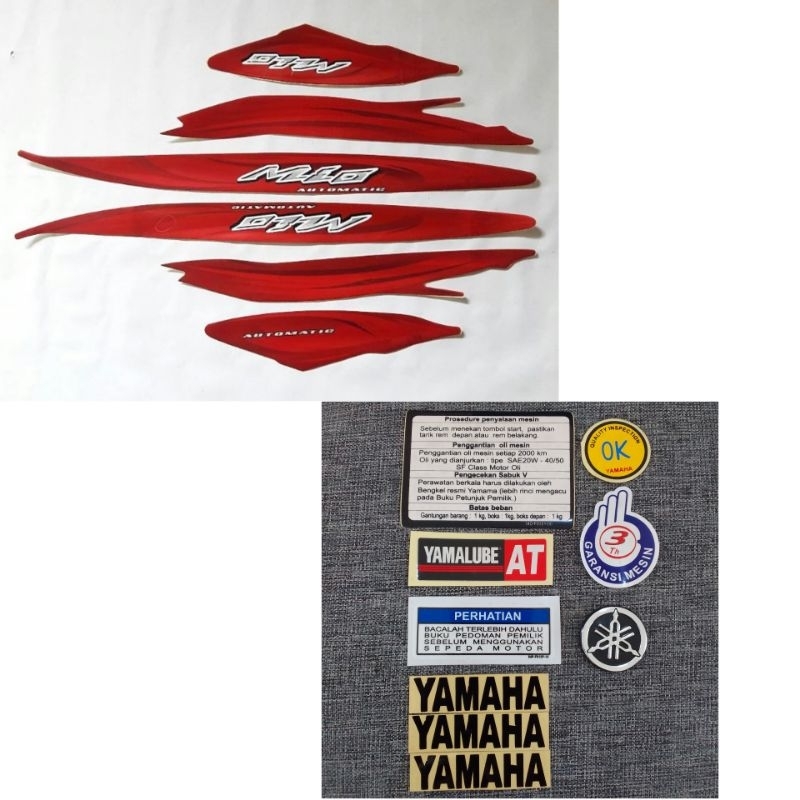 Jual striping stiker motor yamaha mio sporty tahun 2007 jari jari warna ...