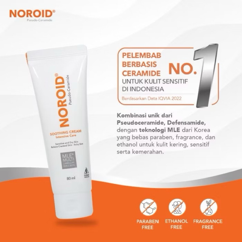 Jual Noroid Soothing Cream Intensive Care for sensitive and dry skin 80 ...
