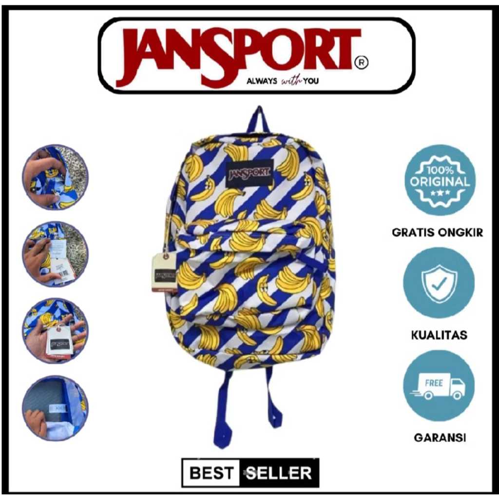 Jual Tas Ransel Sekolah Simple Laptop Ransel Pria Wanita Banana ...