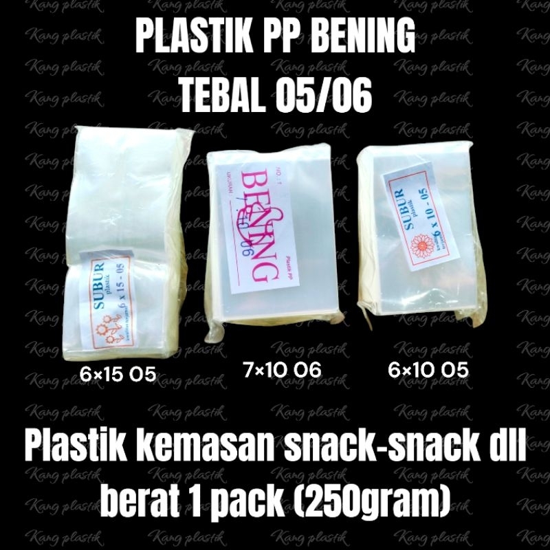 Jual plastik PP bening tebal 05/06 ukuran kecil 6×10 7×10 6×15 7×12 8×12 plastik kemasan Snack ...