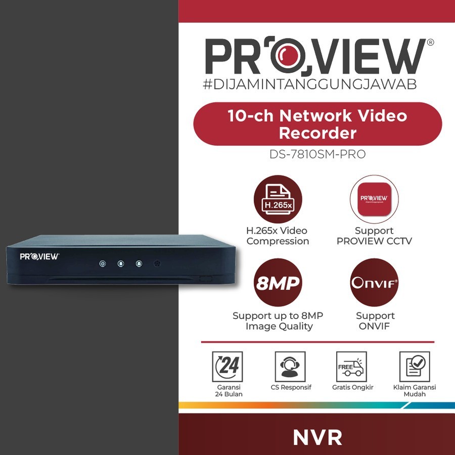 Jual Proview NVR 10 Channel IP Camera Network Video Recorder Support Up ...