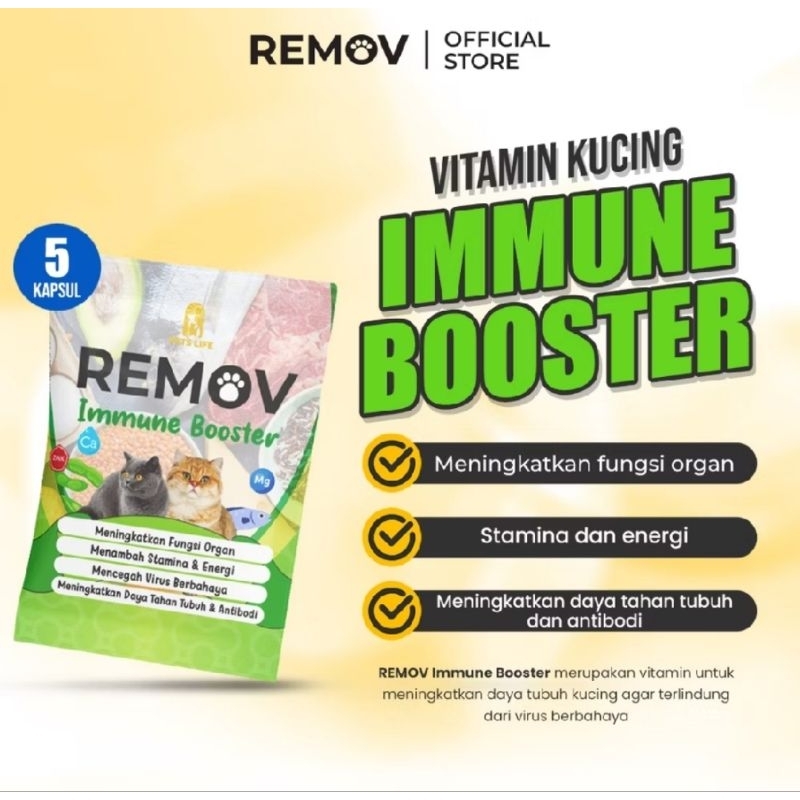 Jual SACHET Remov Vitamin Kucing Immune Booster Untuk Meningkatkan Daya ...