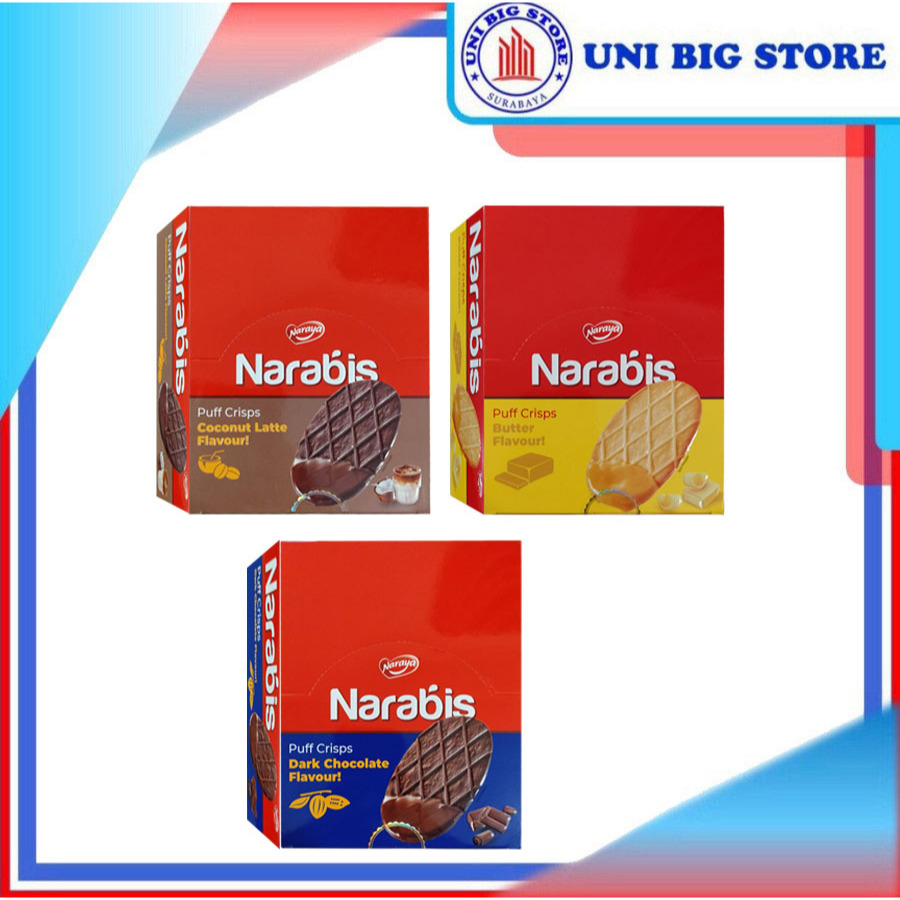 Jual Naraya Narabis Puff Crisps Butter | Coconut Latte | Dark Chocolate ...