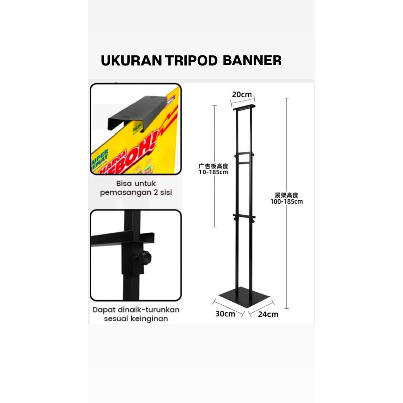 Jual Tripod banner/stand display Banner/ Papan display/ (poster bisa di ...
