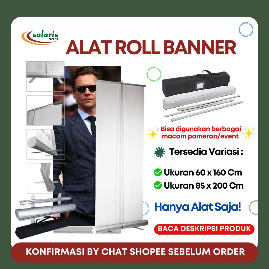 Jual ALAT/RANGKA ROLL BANNER | UKURAN 60 X 160 CM | UKURAN 85 X 200 CM ...