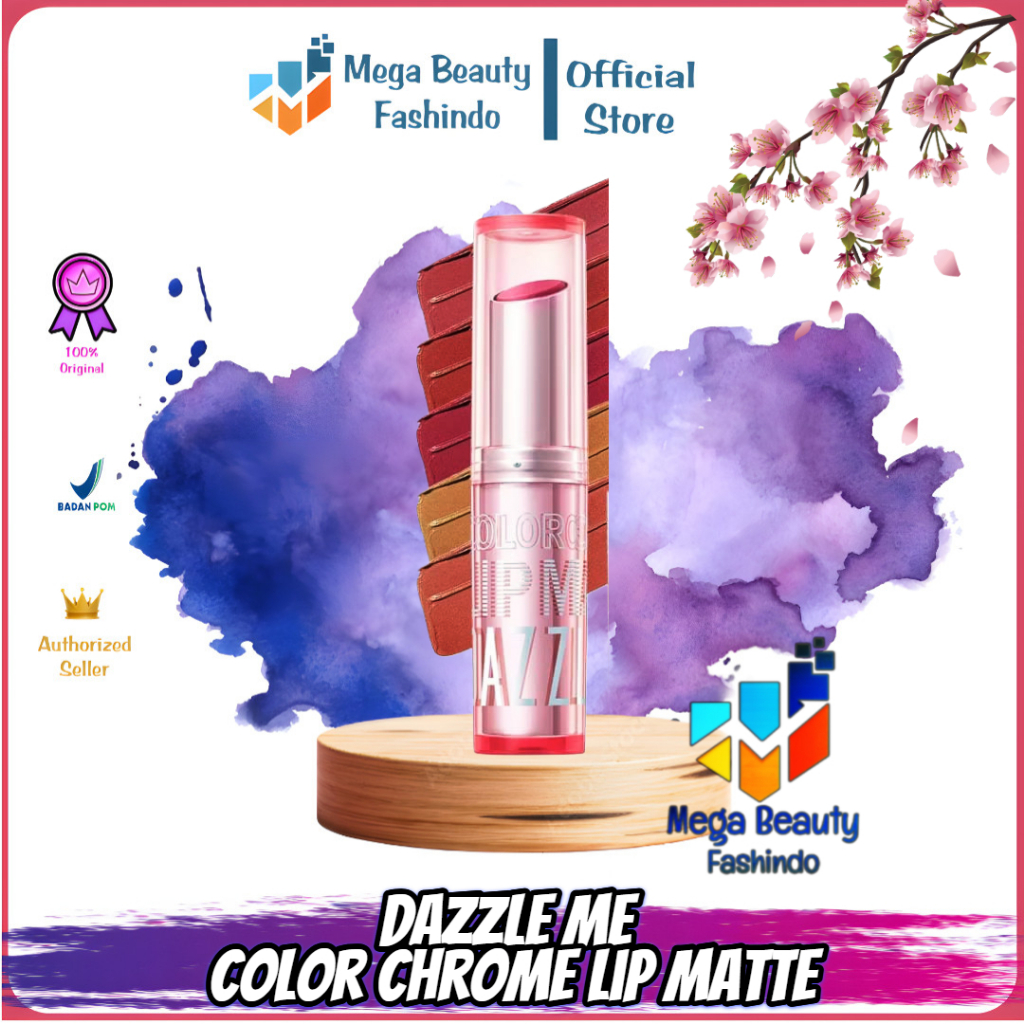 Jual DAZZLE ME Color Chrome Lip Matte - Lipstick dengan hasil akhir ...