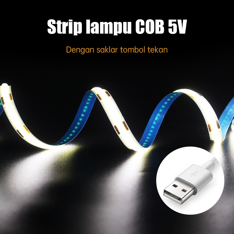 Jual Lampu LED Strip COB USB DC 5V Dekorasi Latar Belakang TV PC Dalam ...