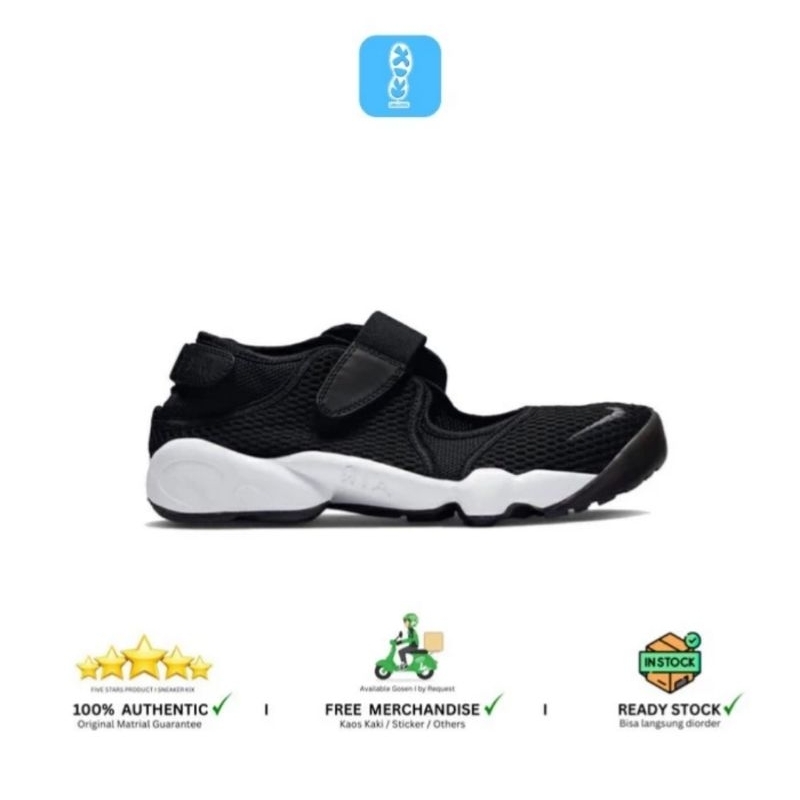 Jual Sepatu Wanita Nike Air Rift Breathes Women's Casual Shoes - Black ...