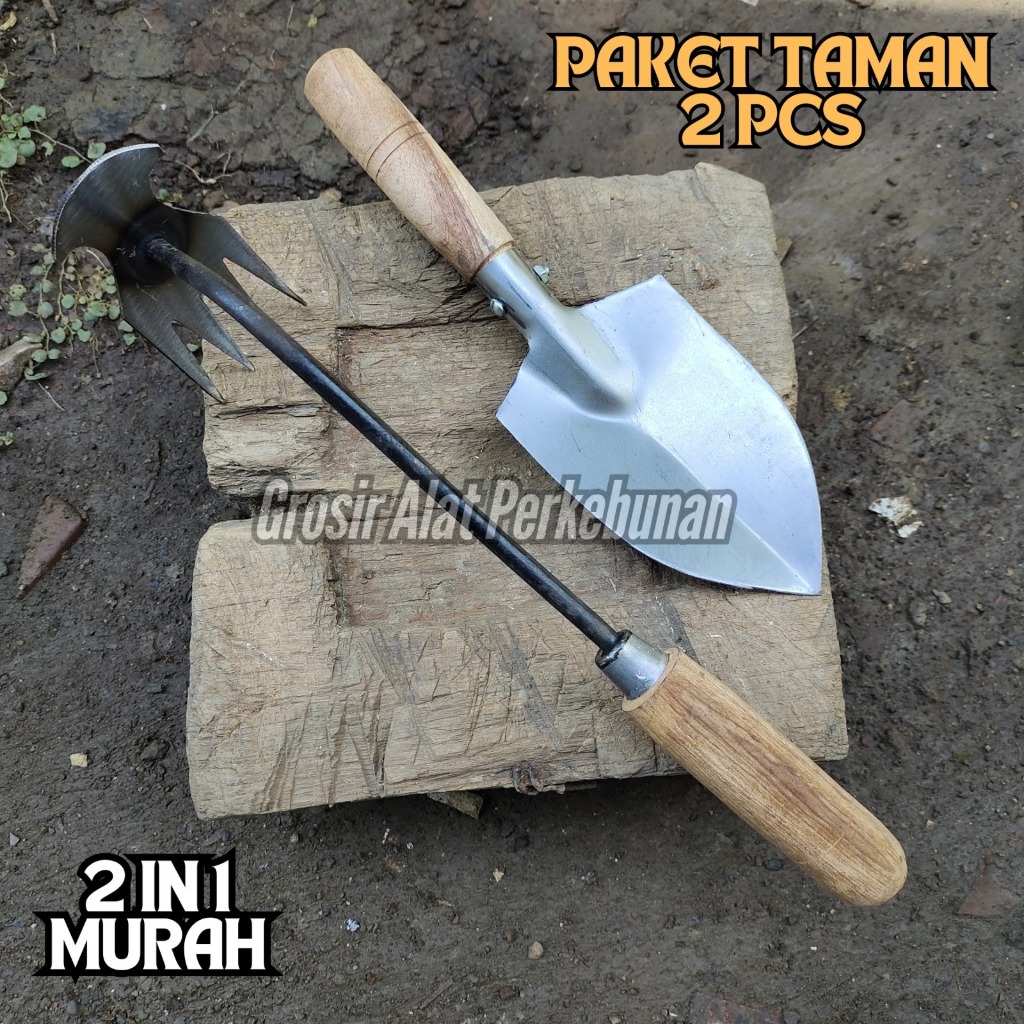Jual Alat Pencabut Rumput dan Sekop Taman - Paket Taman Gagang Kayu ...