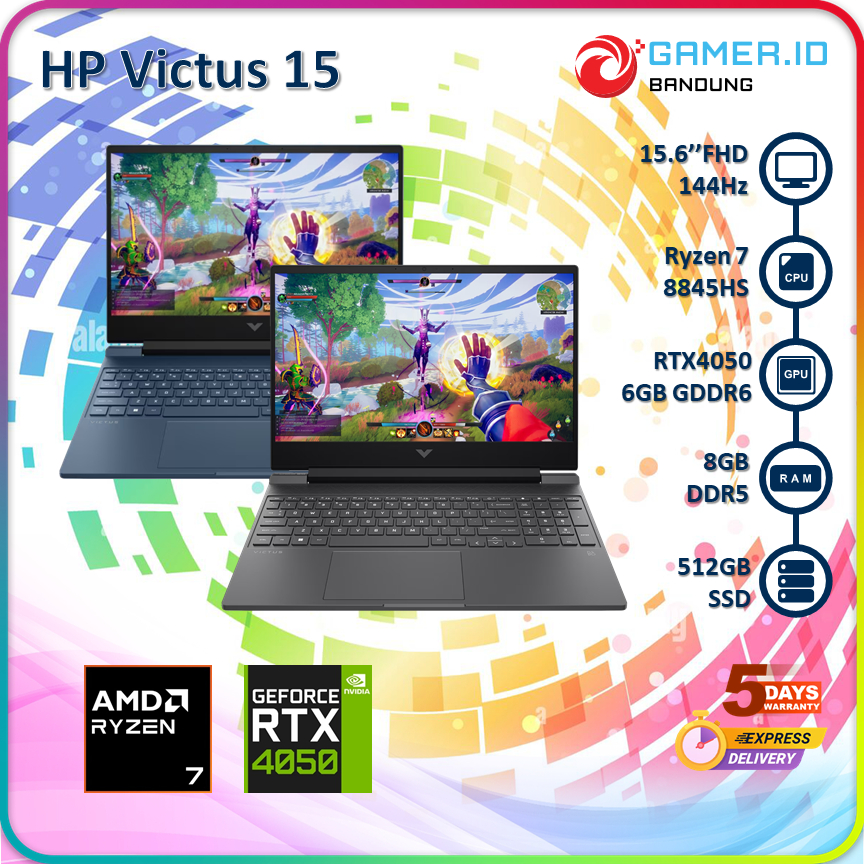 Jual HP VICTUS 15 RYZEN 7 8845HS RTX4050 8GB 512GB 15.6" FHD IPS 144Hz ...