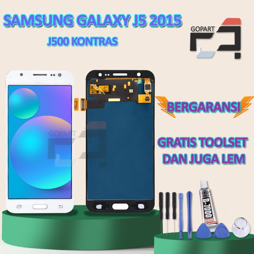 Jual LCD SAMSUNG J500 / J5 2015 KONTRAS FULLSET TOUCHSCREEN FREE ...