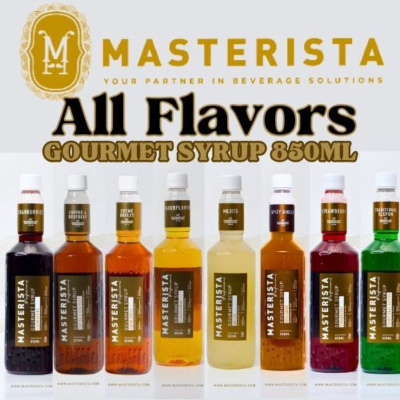 Jual Masterista All Flavors Gourmet Syrup 850ML | Shopee Indonesia