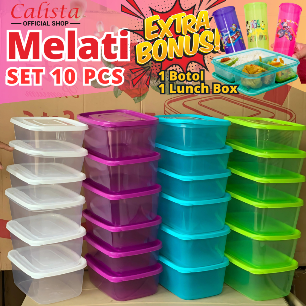 Jual [CALISTA] [BONUS] CALISTA MELATI PLASTIK SET ISI 10 PCS WADAH ...